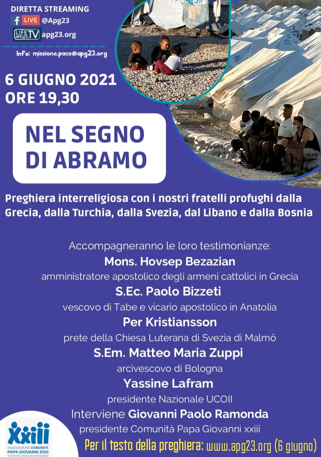 Nel segno di Abramo - 06 Giugno 2021 - MONDO - Evento online